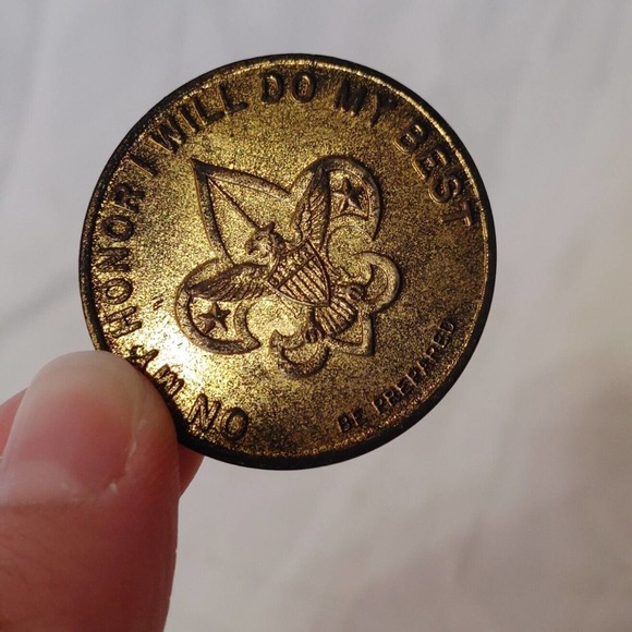 Accessories | Vintage Boy Scouts Good Turn Pocket Coin W Patina Be ...
